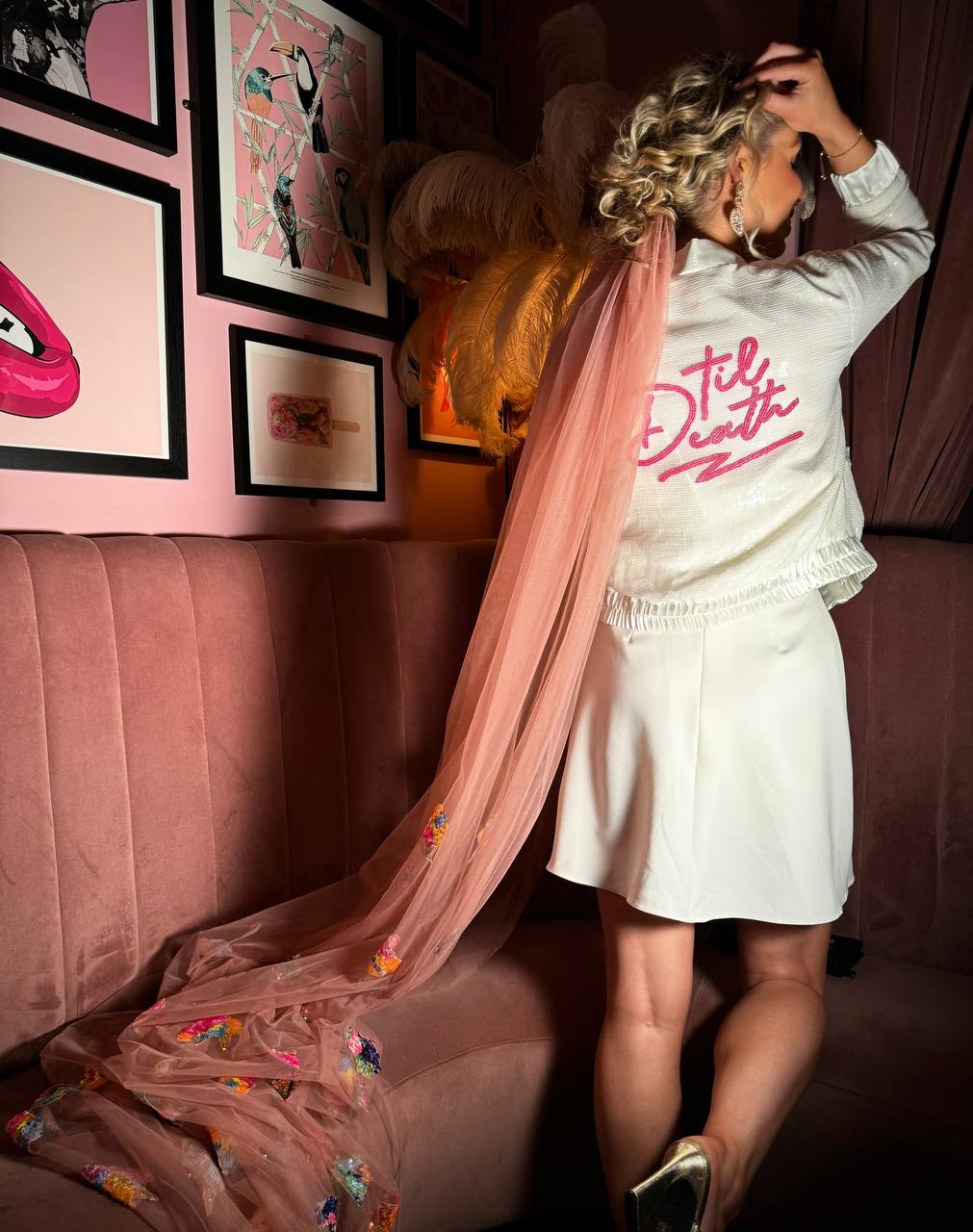 White Til Death Wedding Bomber Jacket - Pre Order – Mizz Rio